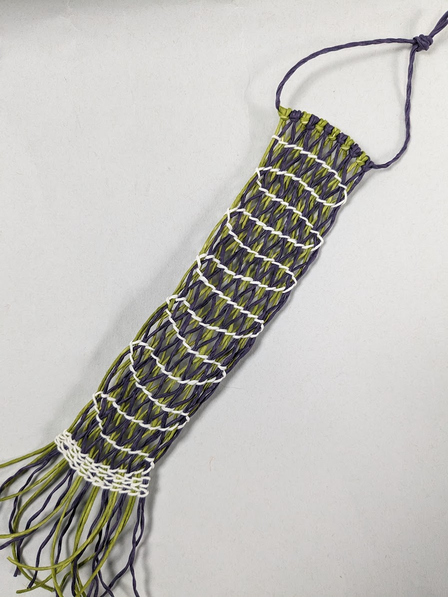 Staggered twining over double warp - Kim Winter